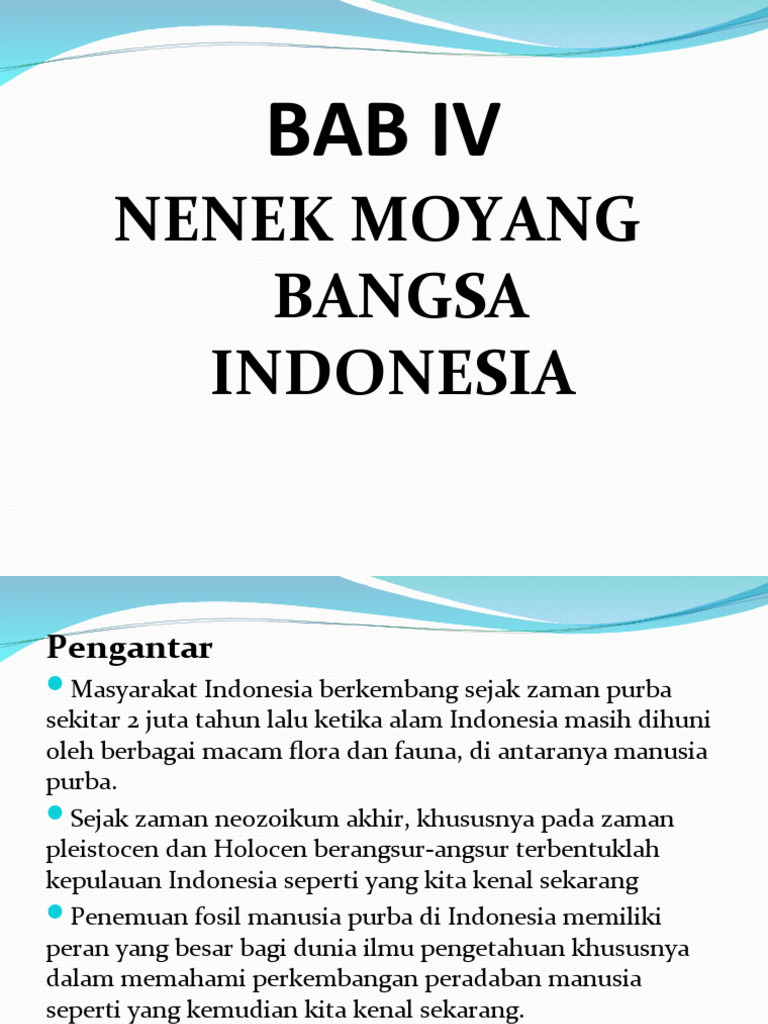 Nenek Moyang Bangsa Indonesia | PDF