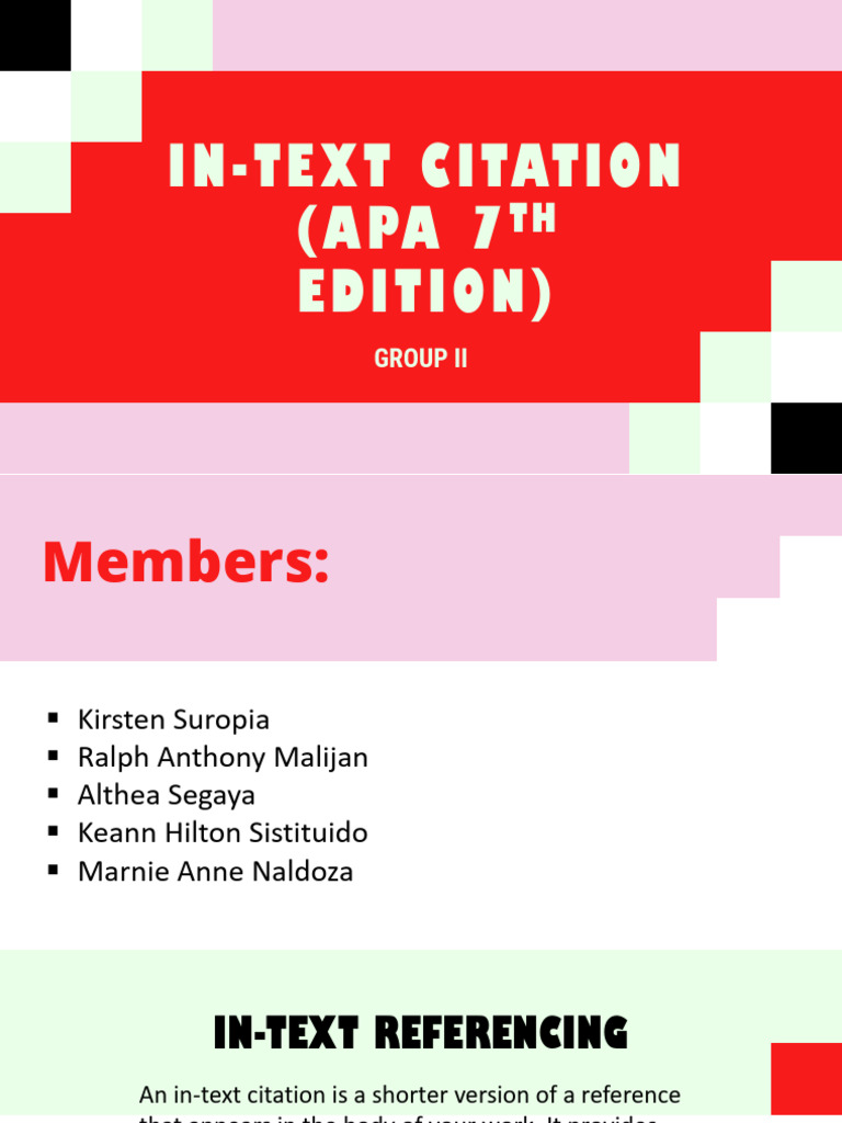 In Text Citation | PDF