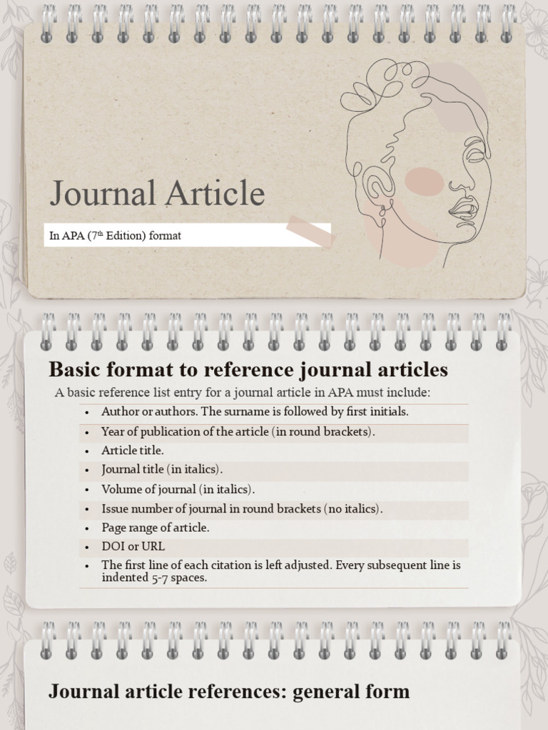 APA Journal Article Referencing Guide | PDF