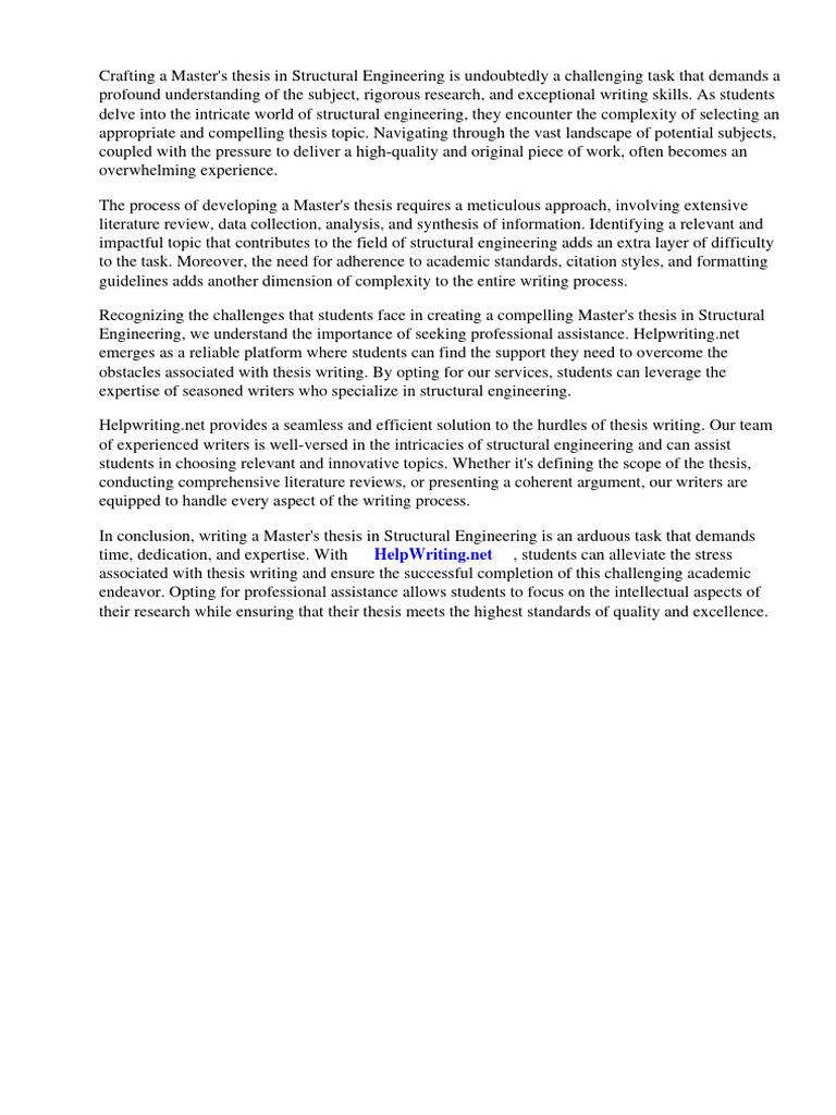 Structural Engineering Masters Thesis Topics | PDF | Beam (Structure) | Engineering