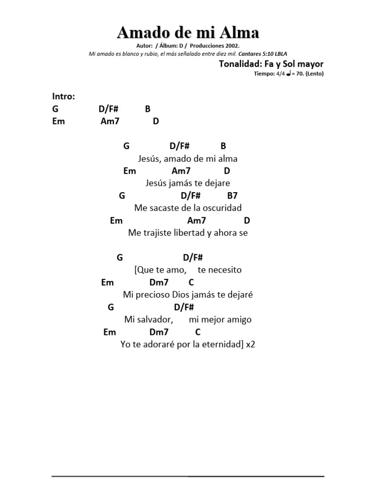 Amado de Mi Alma | PDF
