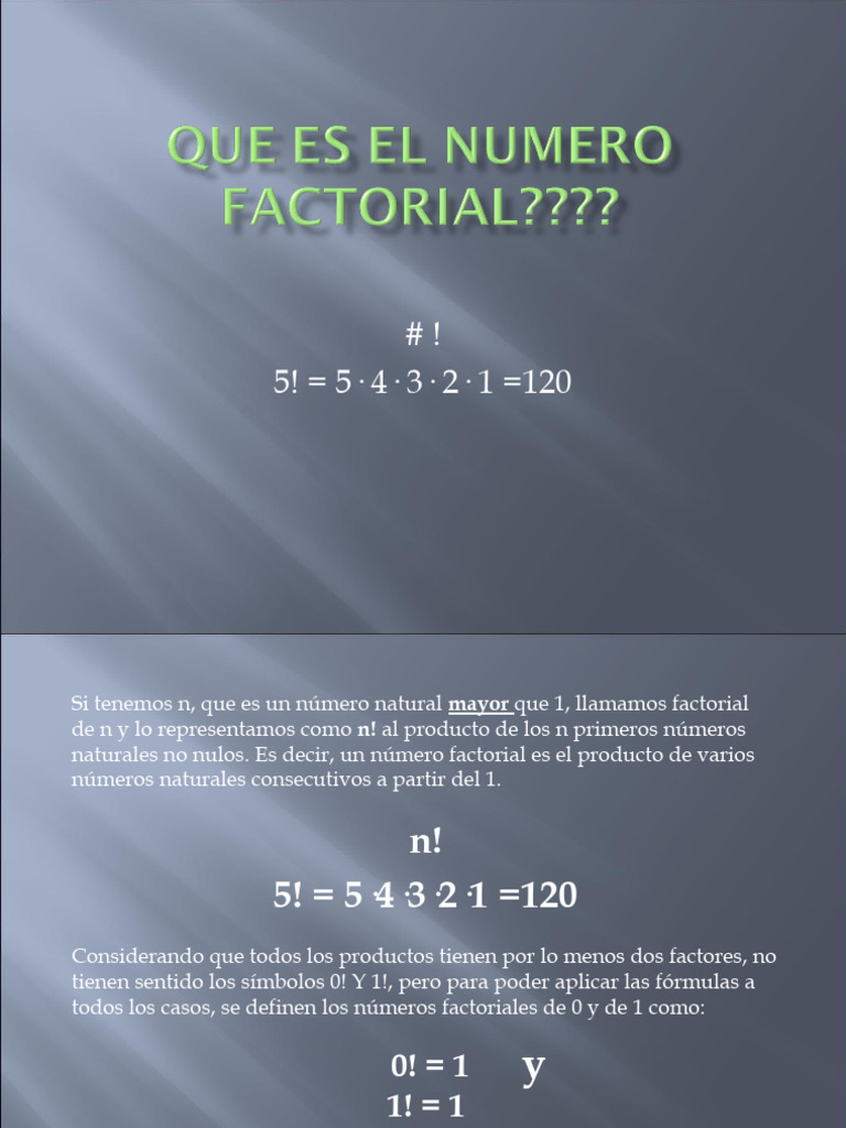Que Es El Numero Factorial | PDF