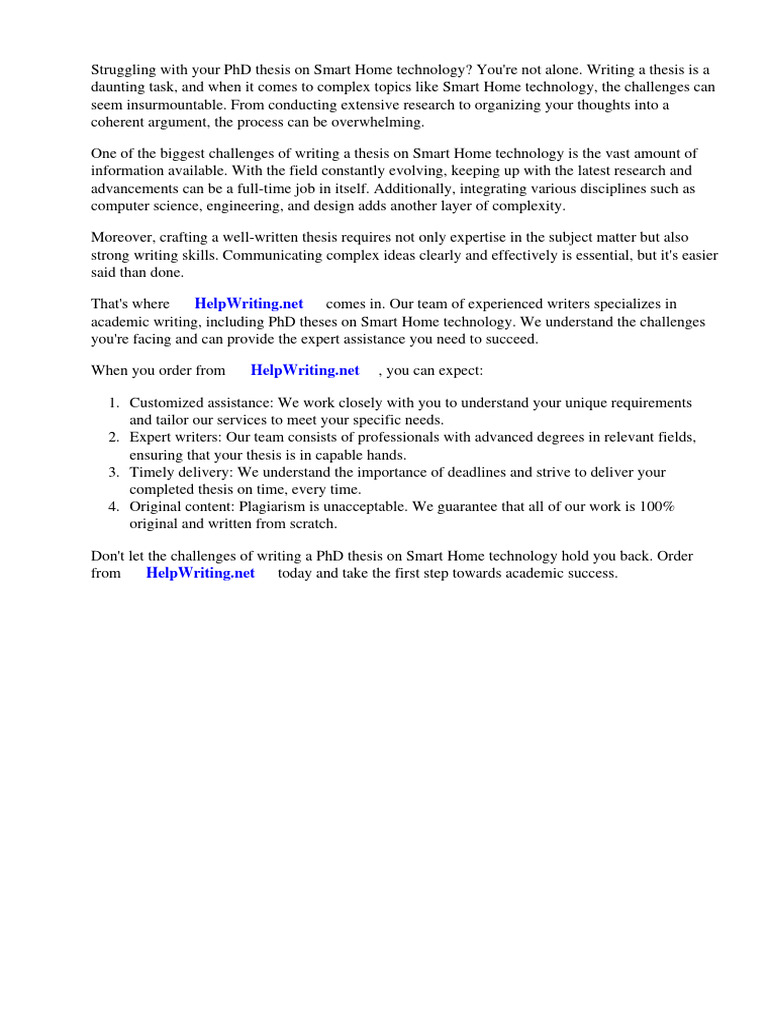 PHD Thesis Smart Home | PDF | Home Automation | Thesis