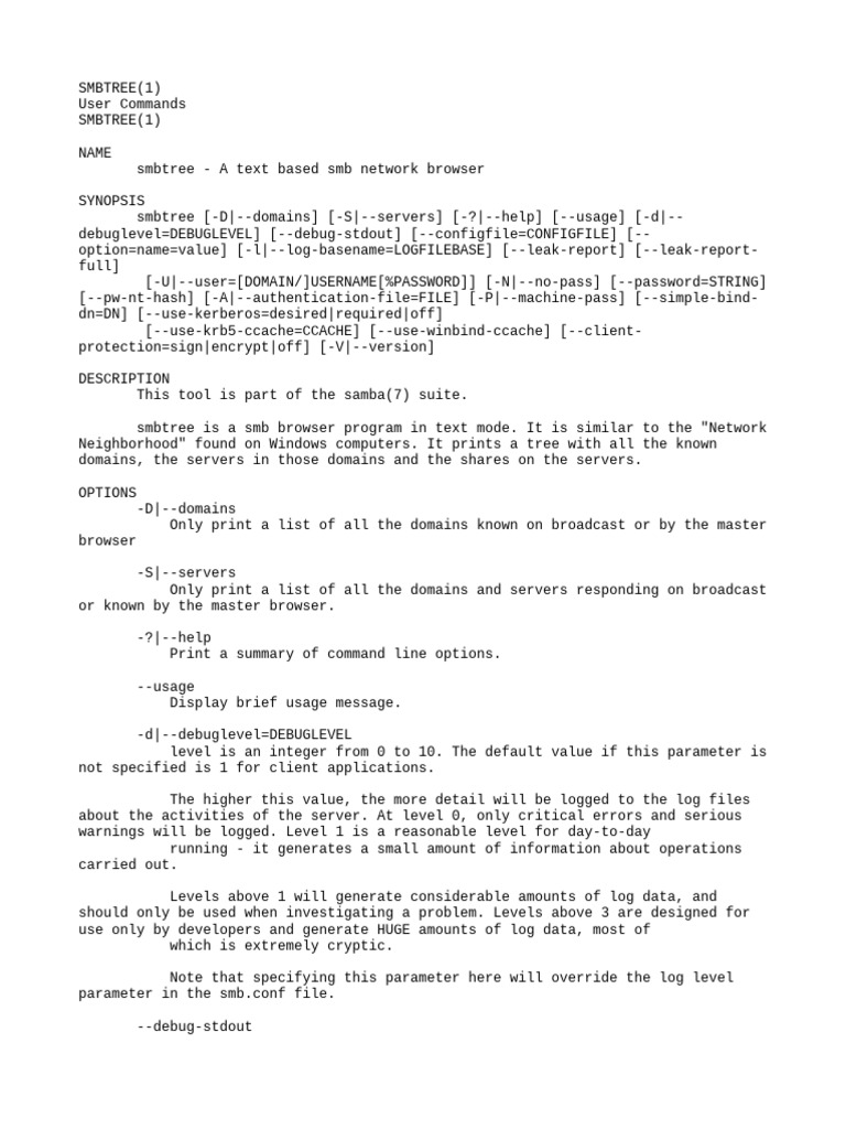 Smbtree | PDF | Password | User (Computing)
