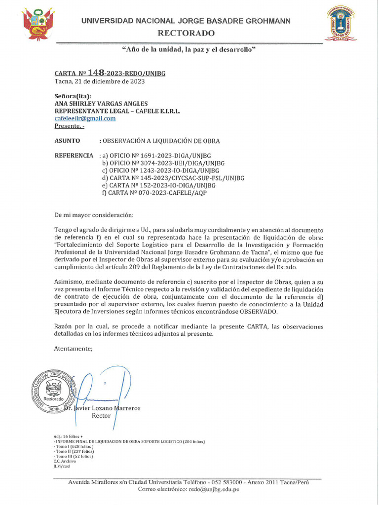 Carta #148-2023-Redo | PDF