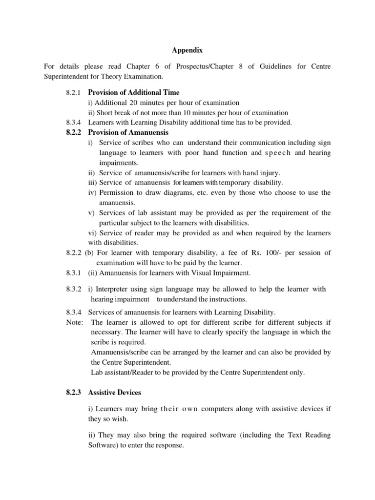 Appendix With Forms | PDF | Visual Impairment | Disability