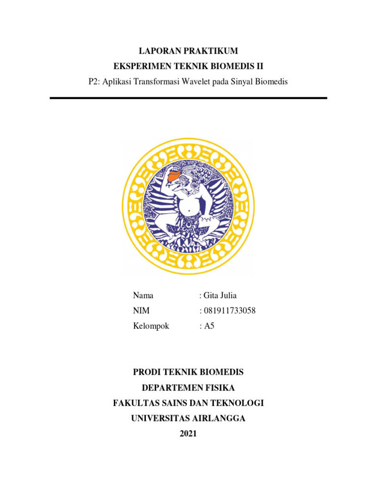 GITA JULIA - Laporan Praktikum P2 Transformasi Wavelet | PDF