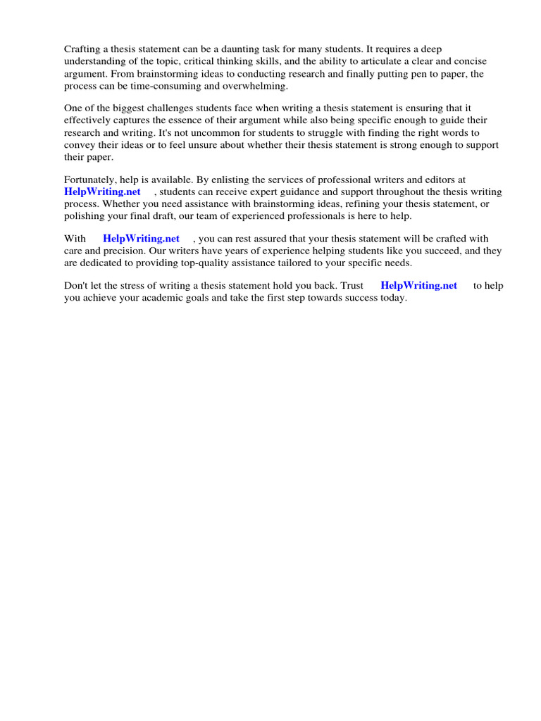 How To Write An Effective Thesis Statement | Download Free PDF | Essays ...