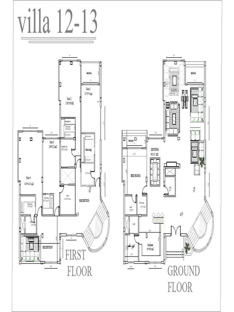 VILLA 12-13 Plans-Model | PDF