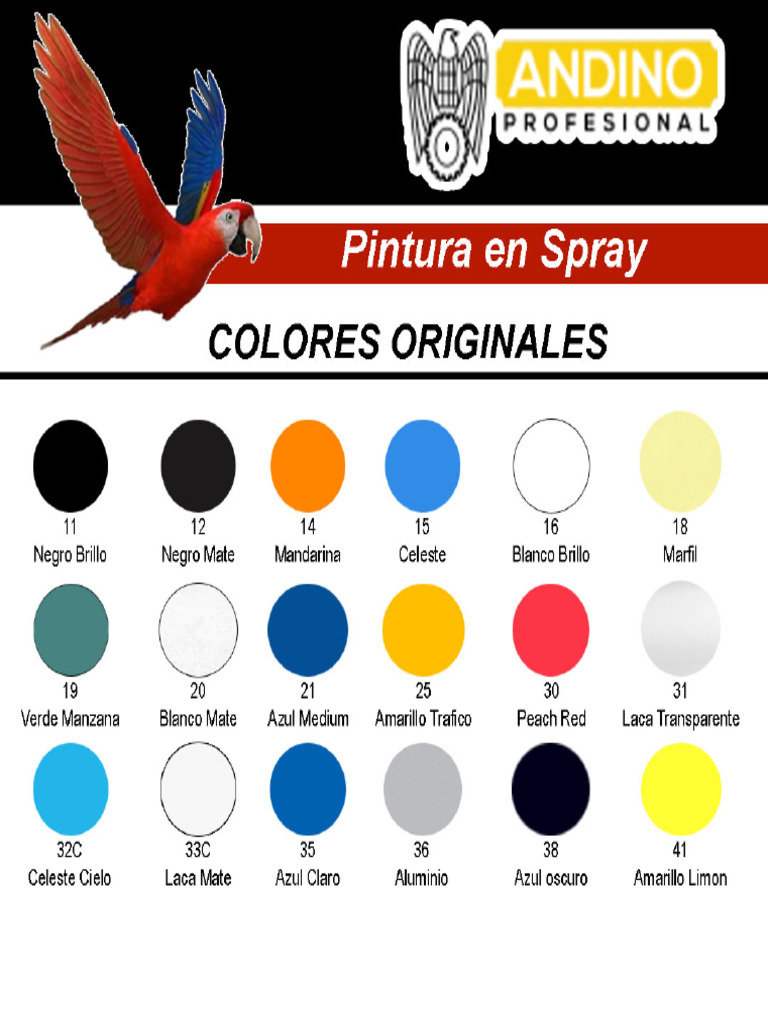 Paleta de Colores - Pinturas Andino | PDF