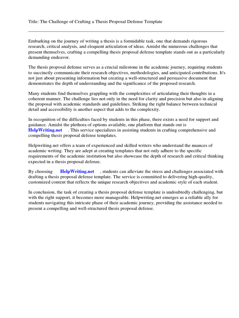 Thesis Proposal Defense Template | PDF | Thesis | Microsoft Power Point