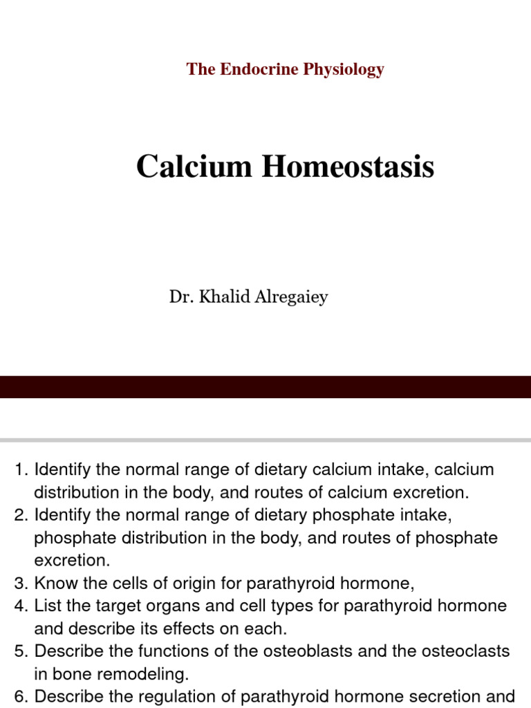 Calcium homeostasis | PDF | Calcium In Biology | Physiology