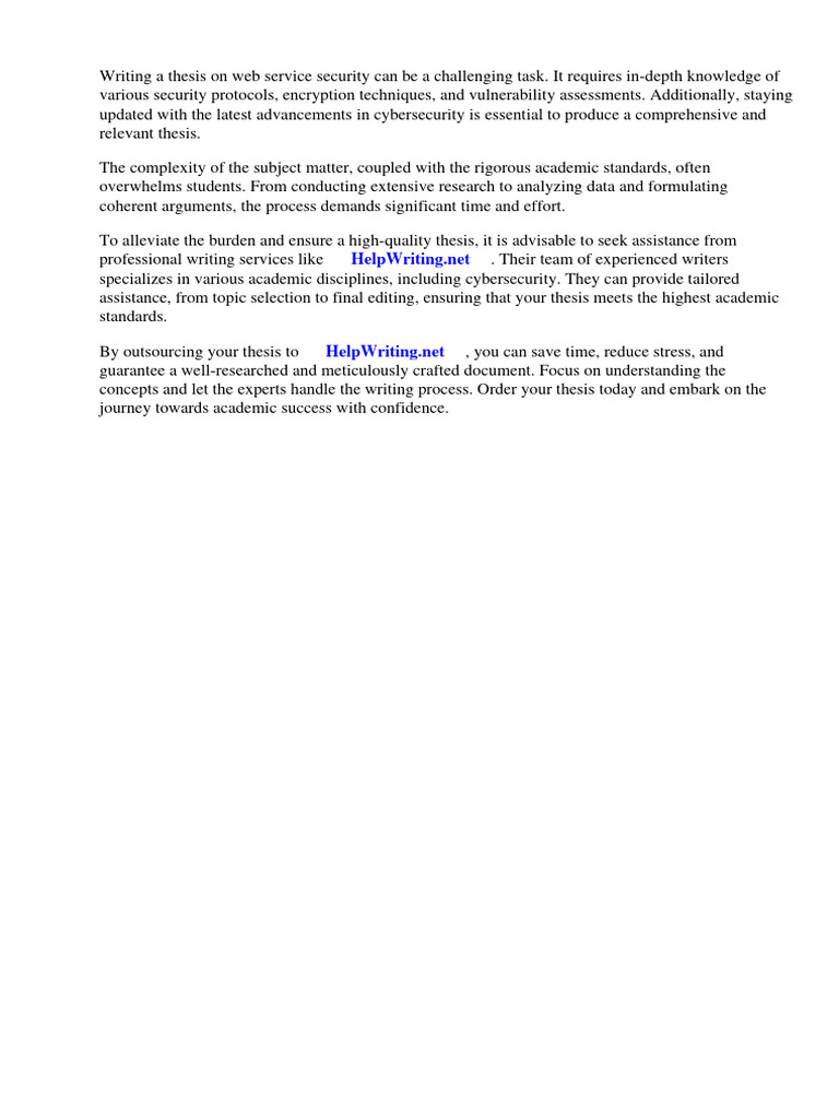 Web Service Security Thesis | PDF