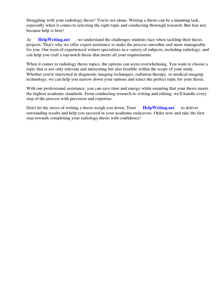Radiology Thesis Topics Rguhs | PDF | Radiology | Medical Imaging