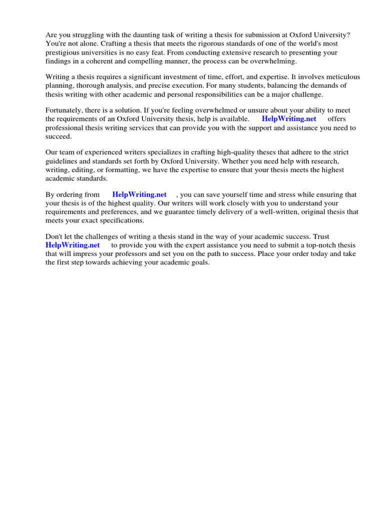 Oxford University Thesis Submission | PDF | Thesis | Te X