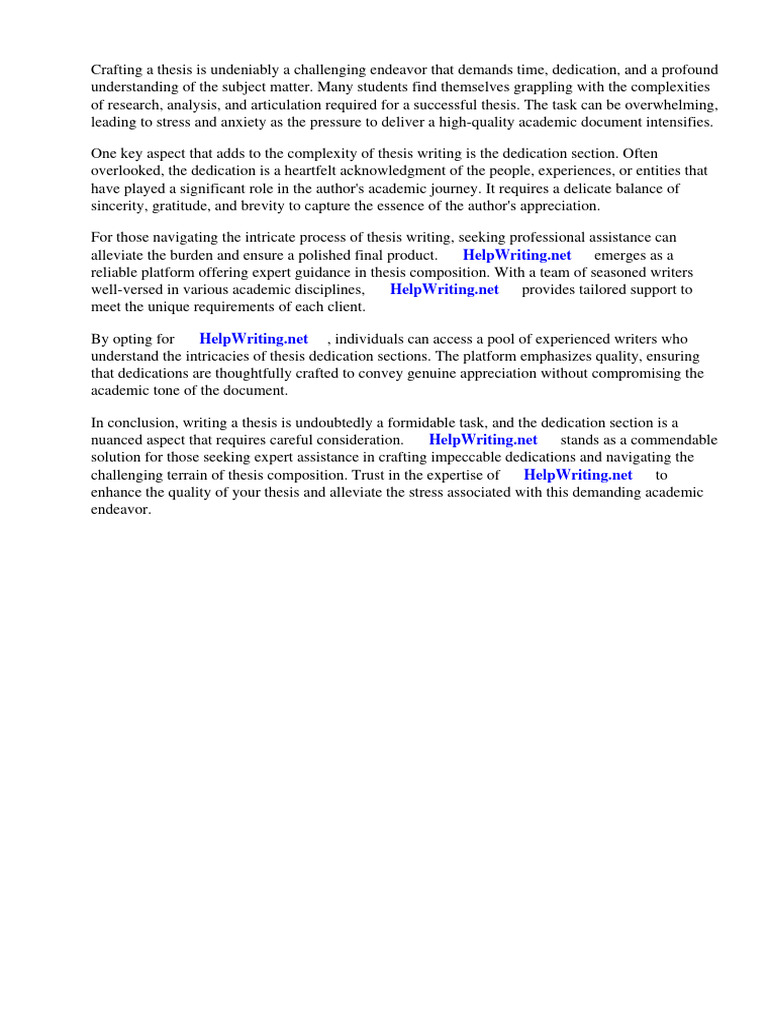 Nice Thesis Dedications | PDF | Thesis