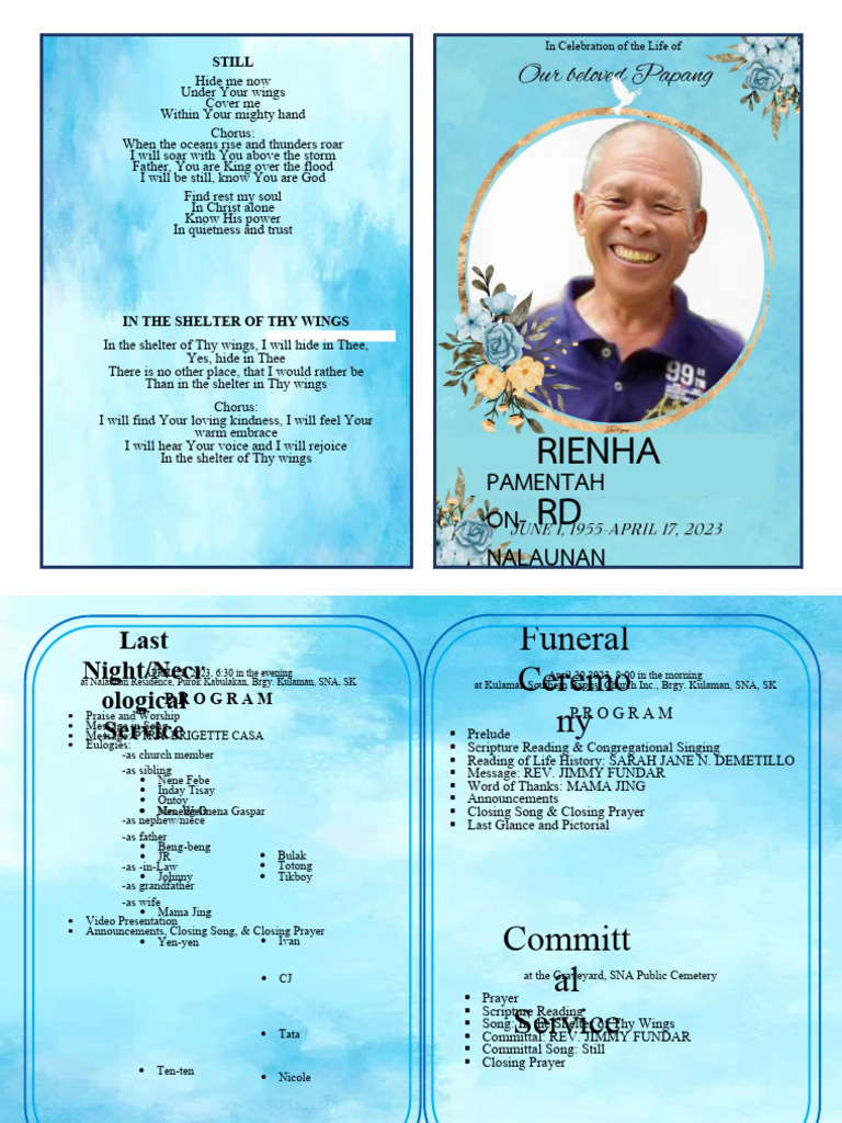 Necrological Program | PDF | Worship