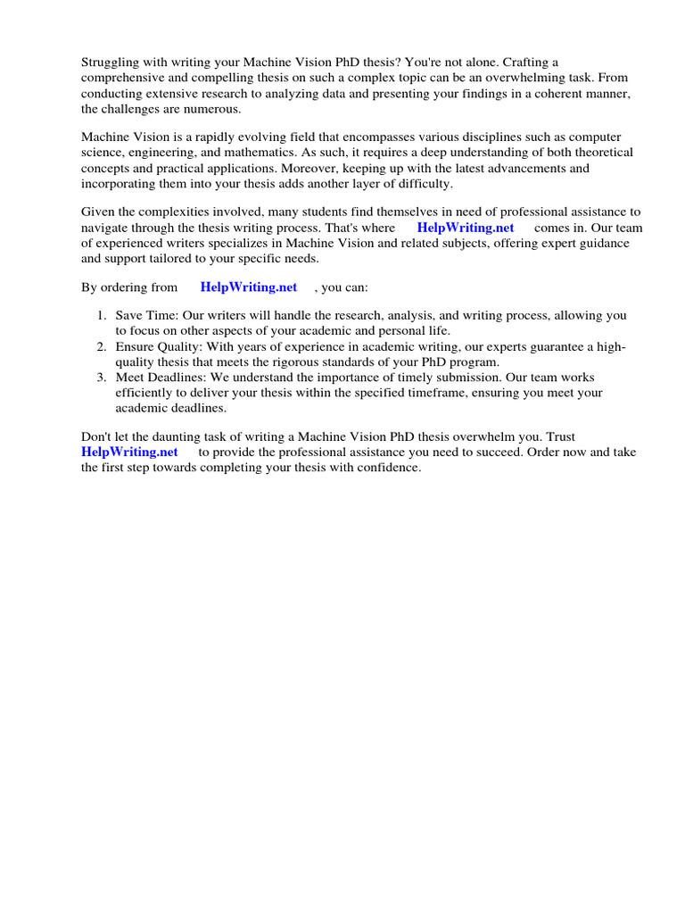 Machine Vision PHD Thesis | PDF | Machine Learning | Computer Vision