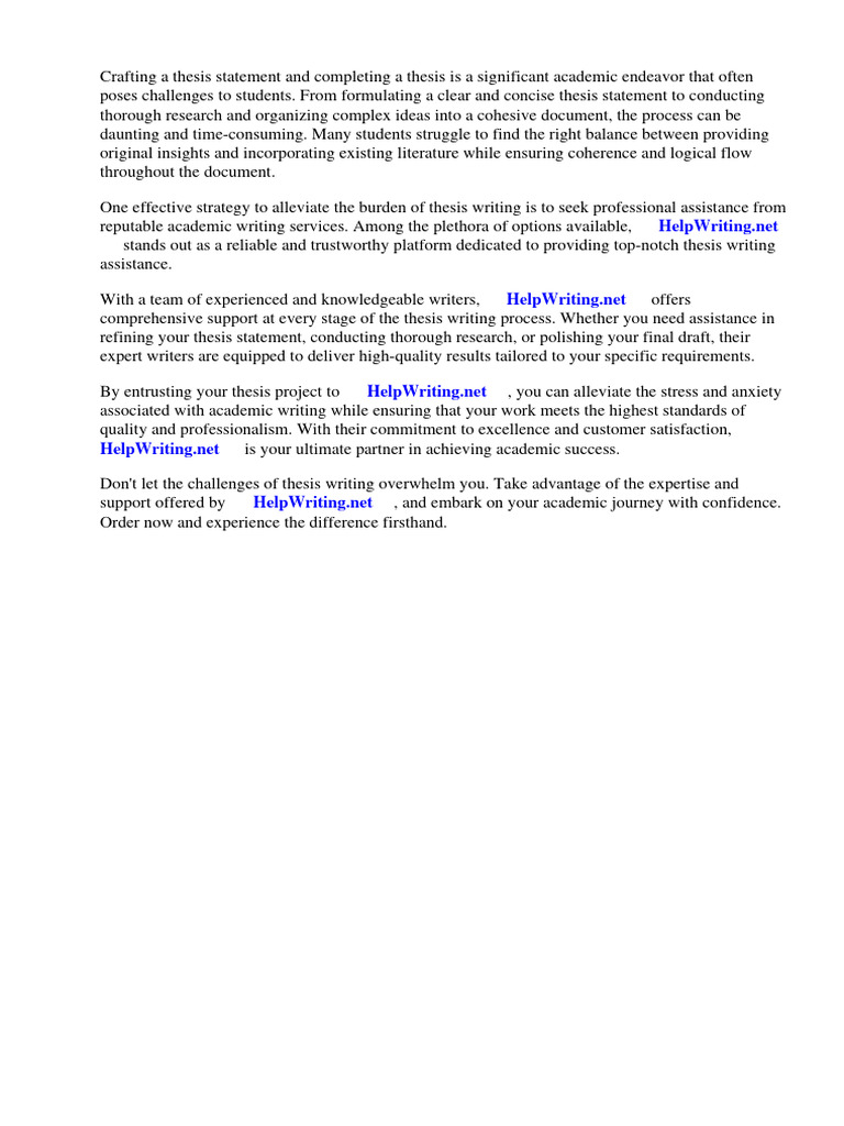 Thesis Statement Informal Outline Worksheet | PDF