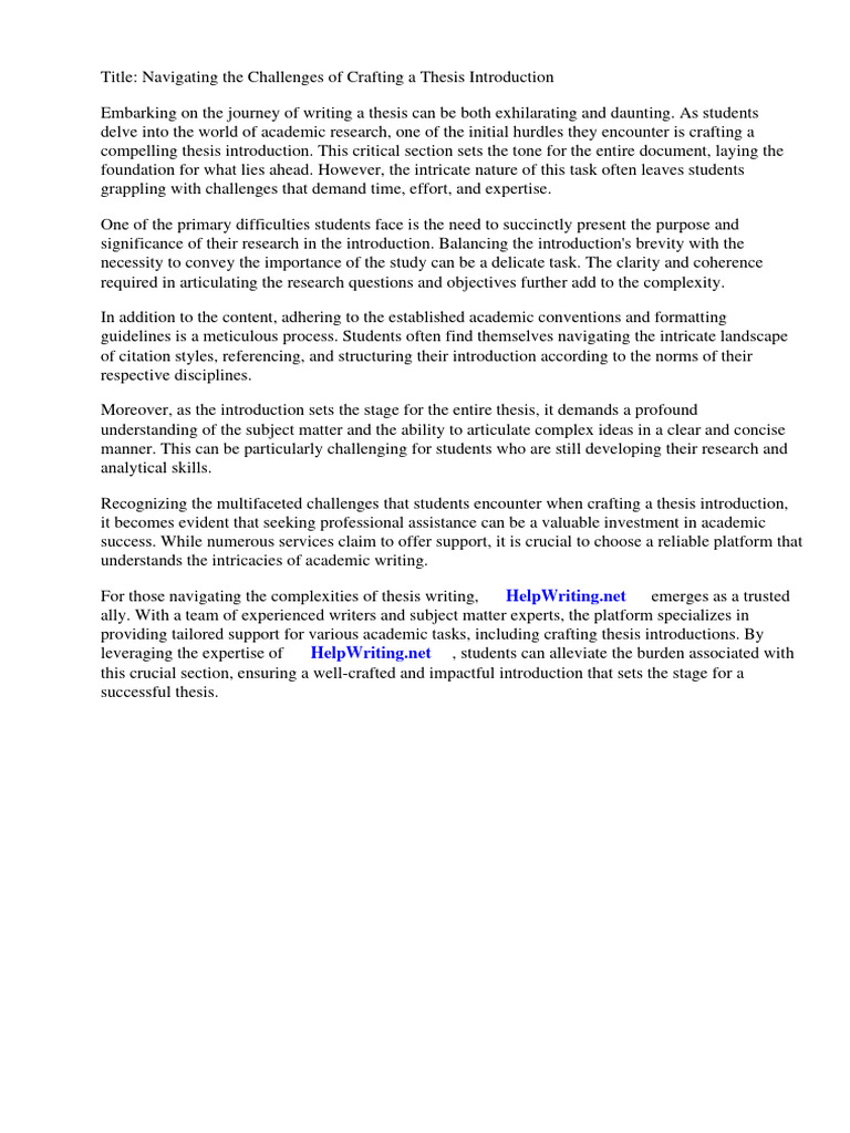 Thesis Introduction Pdf Essays Thesis
