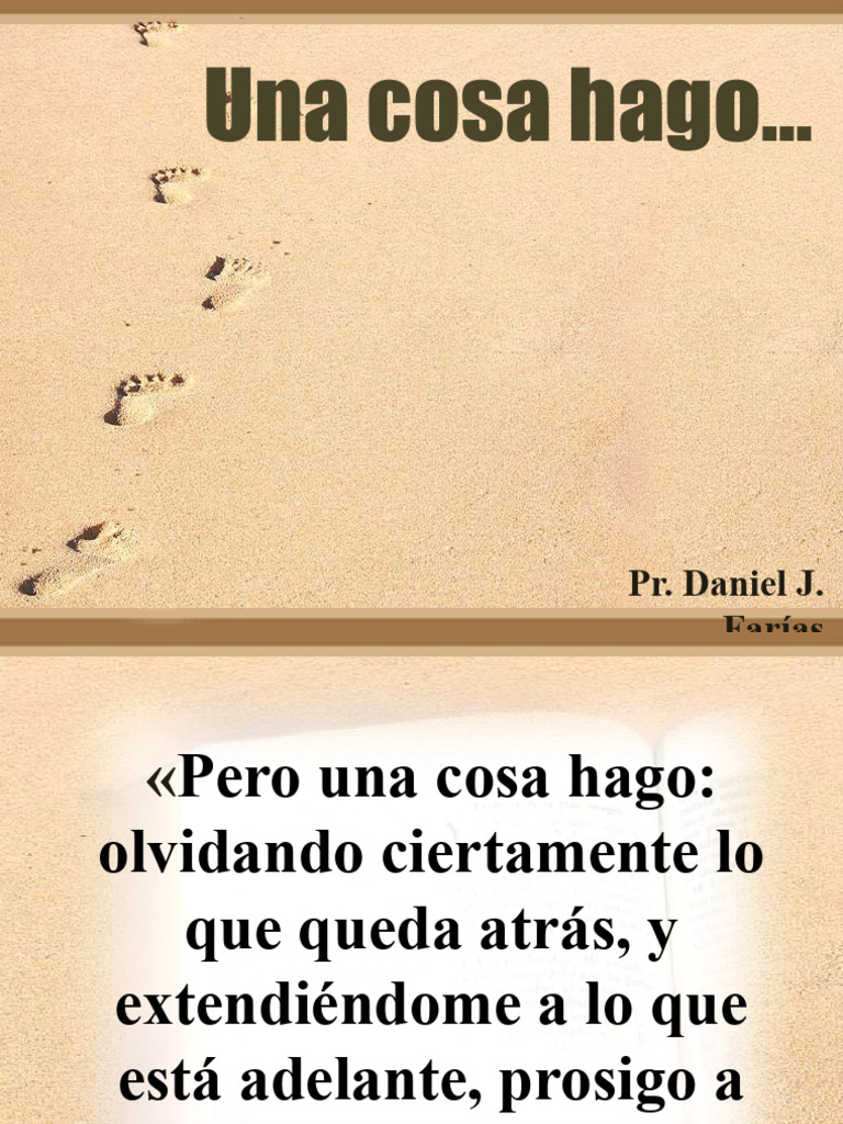 Una Cosa Hago... | PDF