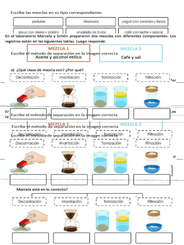 Actividades de Las Mezclas | PDF