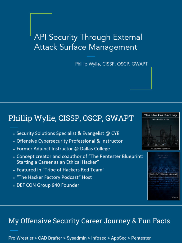 Pwylie Api Security Through External Attack Surface Management Pdf Vulnerability