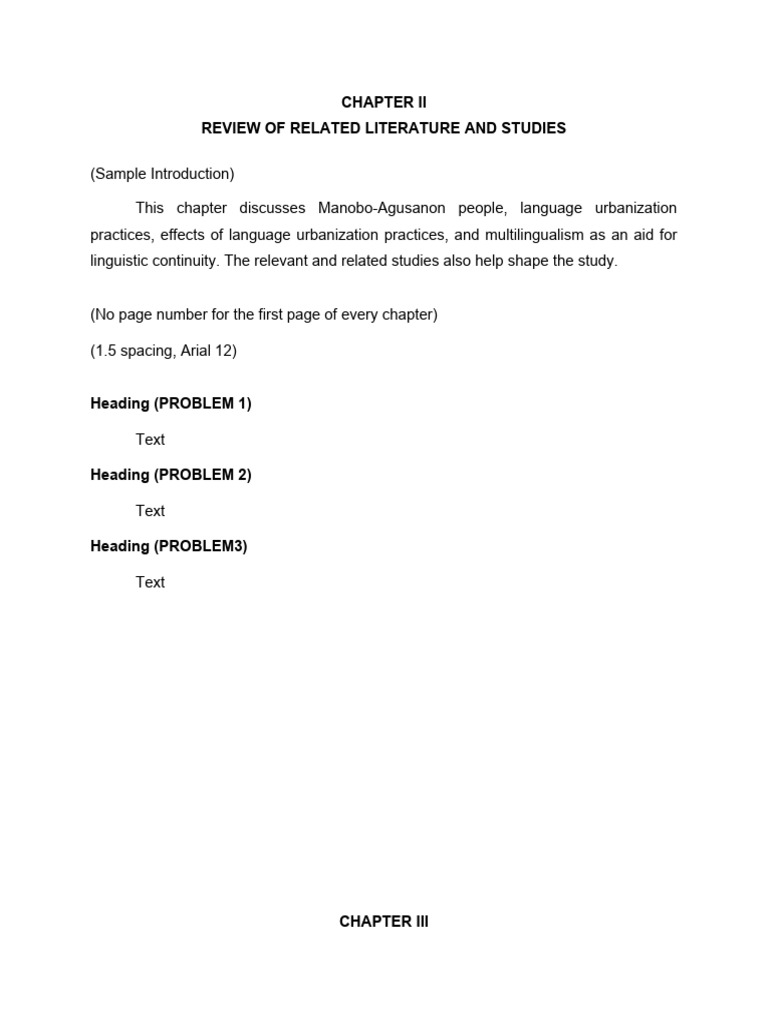 Chapter II Chapter III Format | PDF Chapter II Chapter III Format | PDF