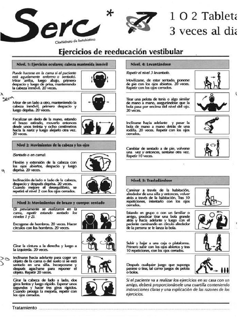 Ejercicios Vertigo | PDF