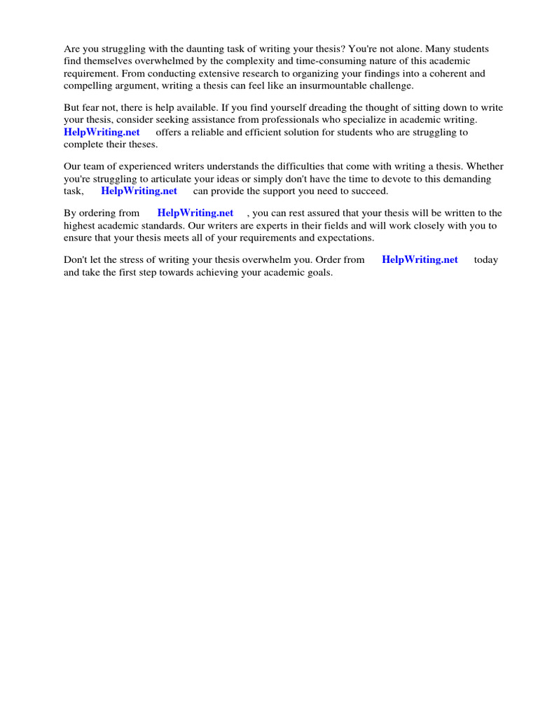 I Hate Writing My Thesis | PDF | Essays | Thesis