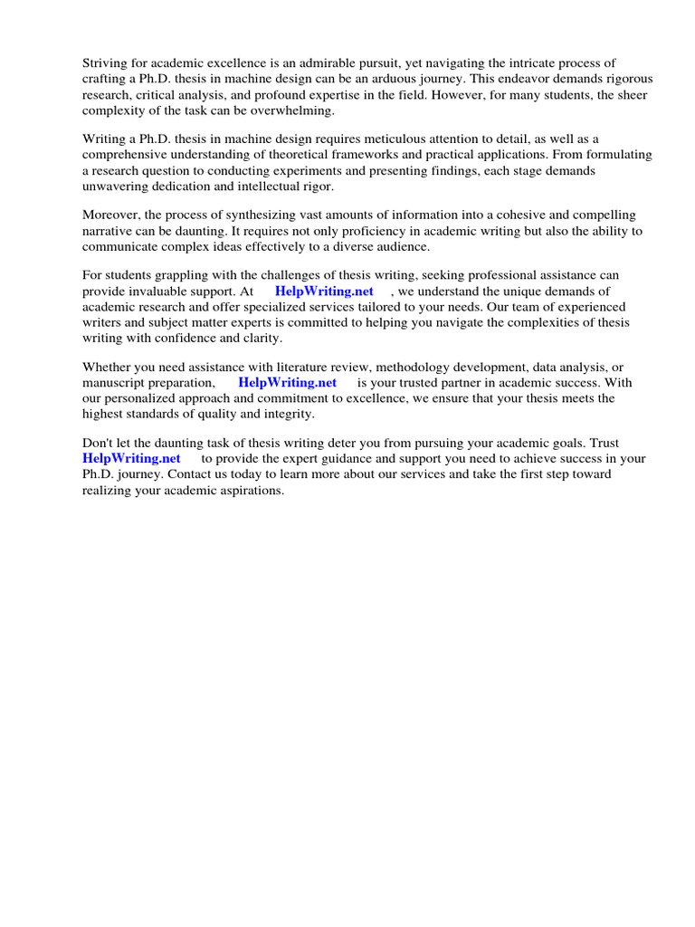 PHD Thesis in Machine Design | PDF