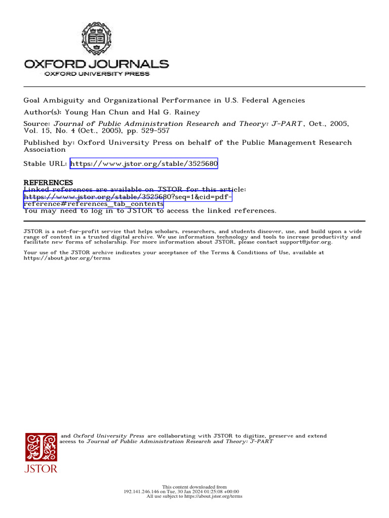 Chun GoalAmbiguityOrganizational 2005 | PDF | Performance Indicator ... Chun GoalAmbiguityOrganizational 2005 | PDF | Performance Indicator ...