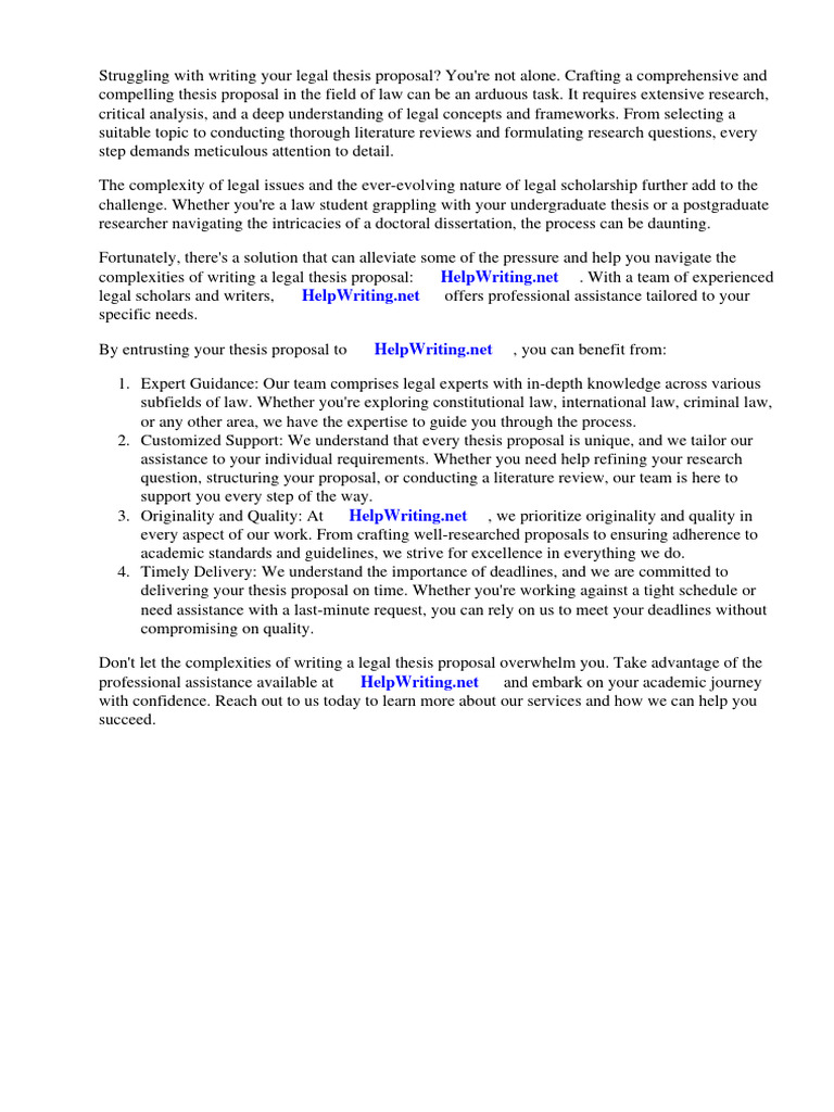 Legal Thesis Proposal | PDF | Thesis | Sampling (Statistics)