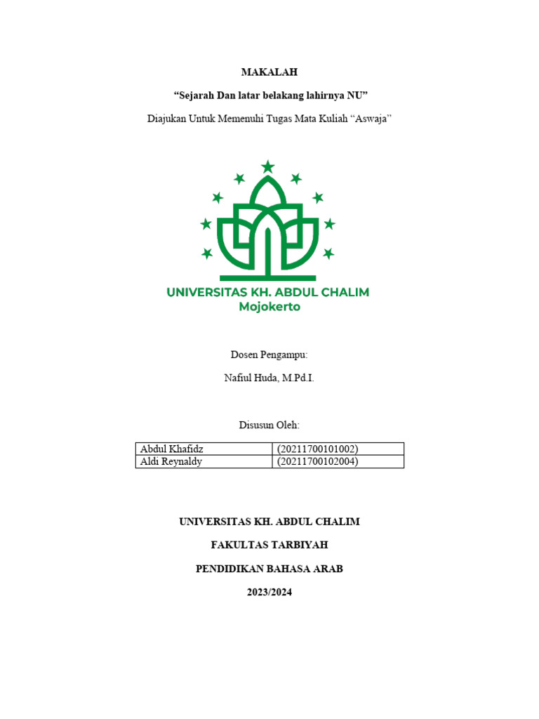 MAKALAH Aswaja | PDF