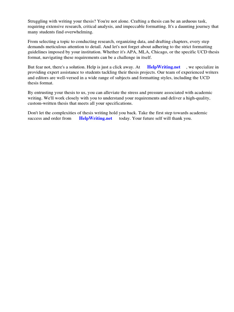 Ucd Thesis Format | PDF | Methodology | Thesis