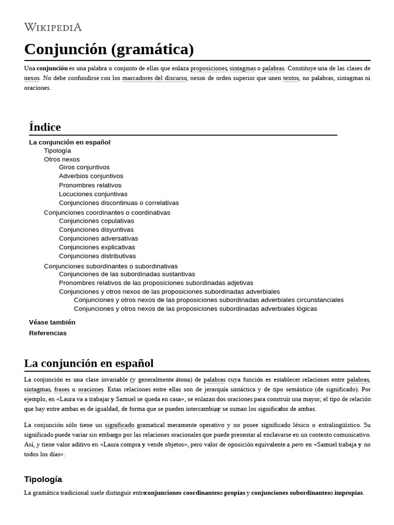 U5 PP 98 Conjunción - (Gramática) | PDF | Vocabulario | Semántica léxica