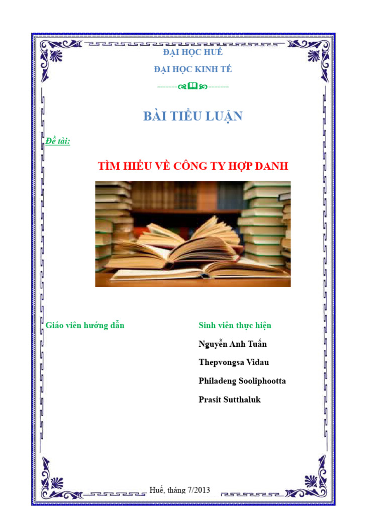 123doc Tieu Luan Tim Hieu Ve Cong Ty Hop Danh | PDF