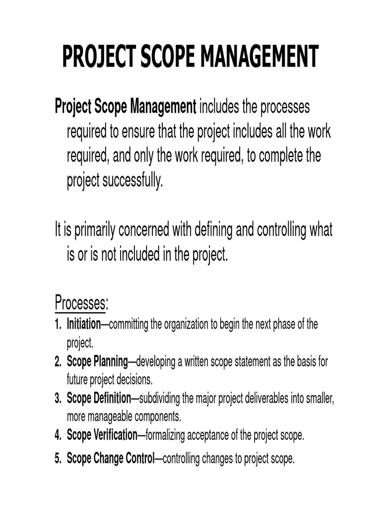 PRJ Scope Pmbok | PDF | Business | Technology & Engineering