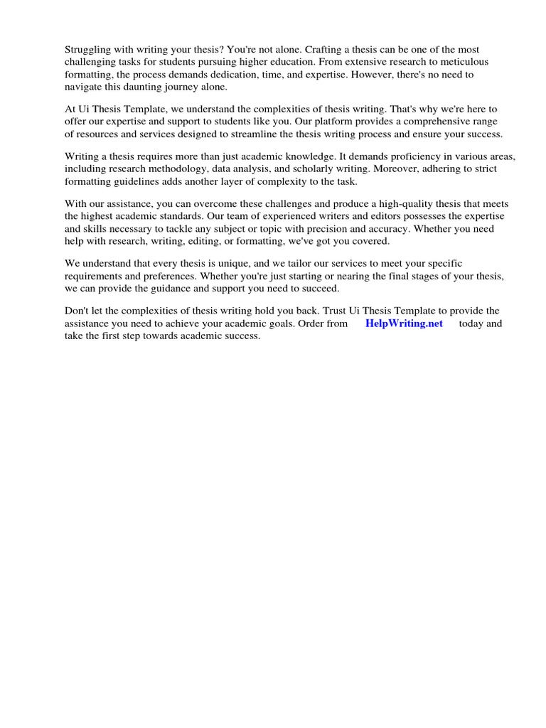 Ui Thesis Template | PDF