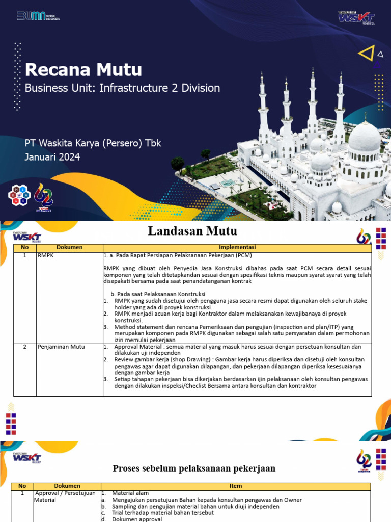 Mutu Proyek | PDF