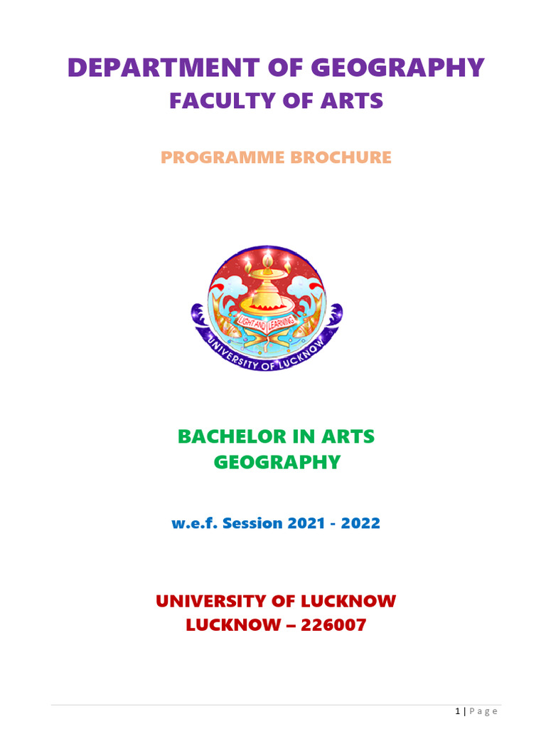 Geography Syllabus | PDF