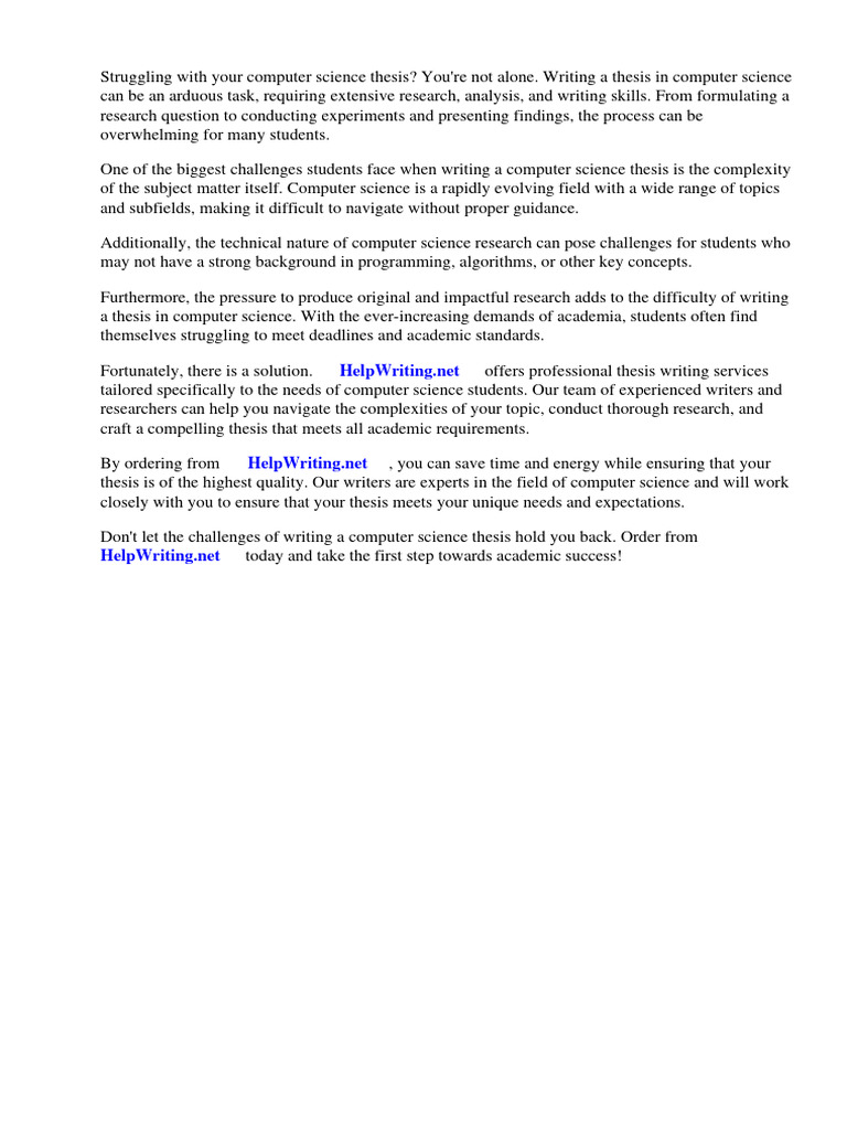 Computer Science Thesis Example Pdf Thesis Computer Science