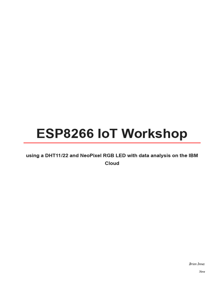 Esp 8266 Workshop | PDF