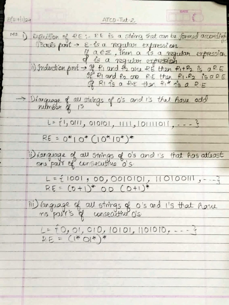 Atcd Tut-2 Answers | PDF