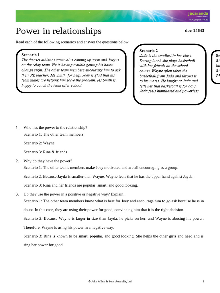 Power in Relationships | PDF