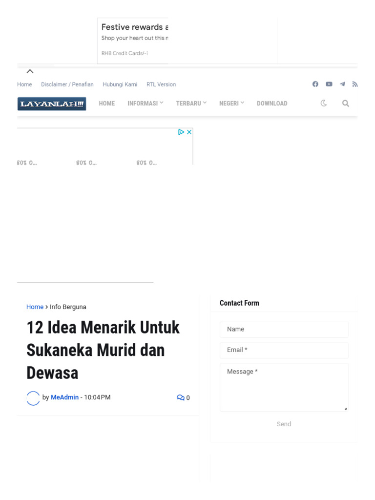 12 Idea Menarik Untuk Sukaneka Murid Dan Dewasa | PDF