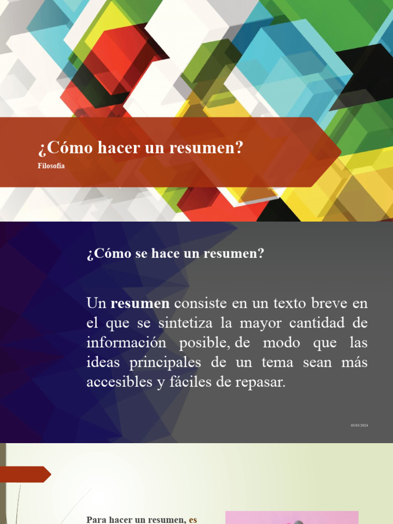 Cómo Hacer Un Resumen | PDF