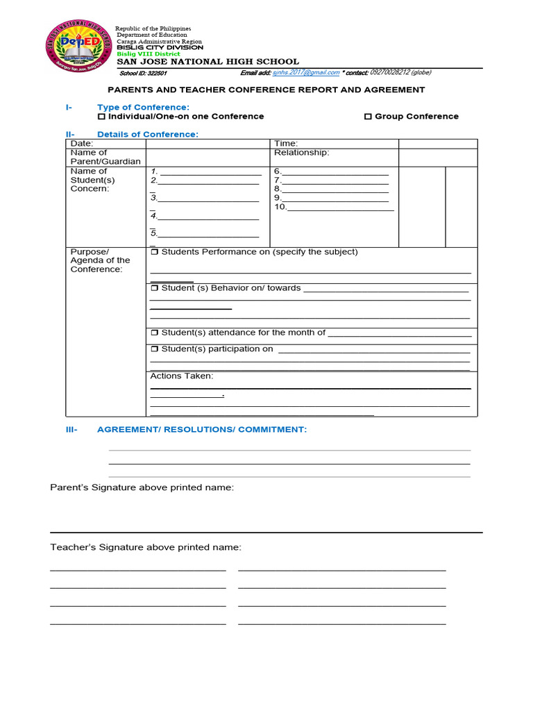 Parent Teachers-Conference | PDF