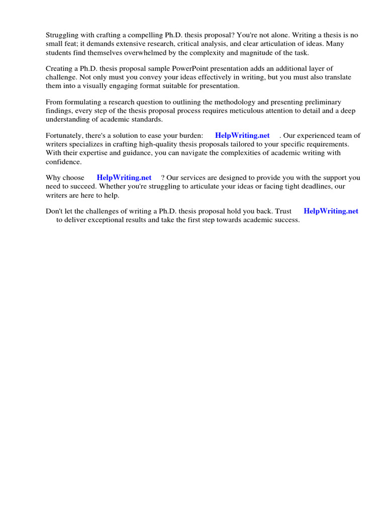 PHD Thesis Proposal Sample | PDF | Thesis | Microsoft Power Point