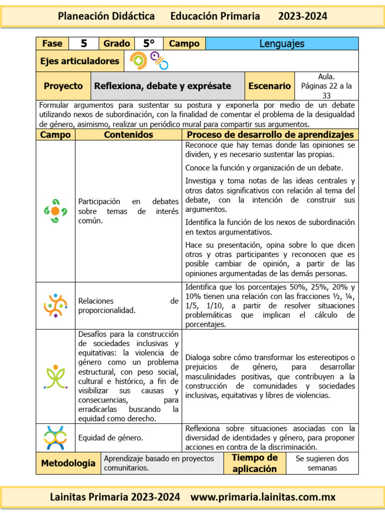 5to Grado Febrero - 08 Reflexiona, Debate y Exprçsate (2023-2024) | PDF